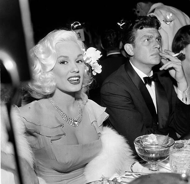 ACTRESS MAMIE VAN Doren attends an event as she sits next to actor ...