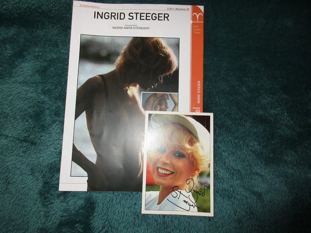 Ingrid Steeger And Autogrammkarte Klimbim Schauspielerin Werbetafel