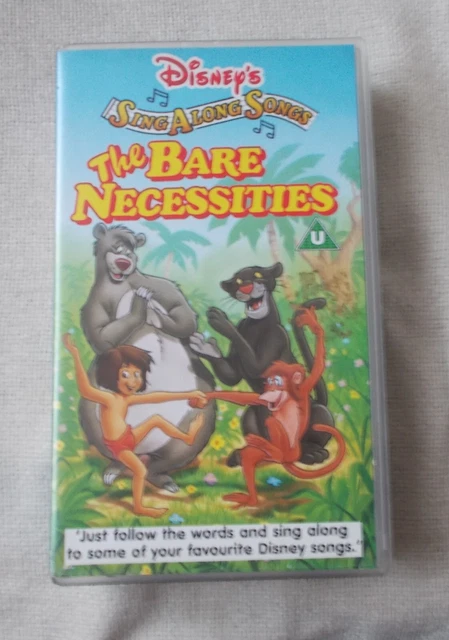 Vhs Video Tape Walt Disney Sing Along Songs The Bare Necessities