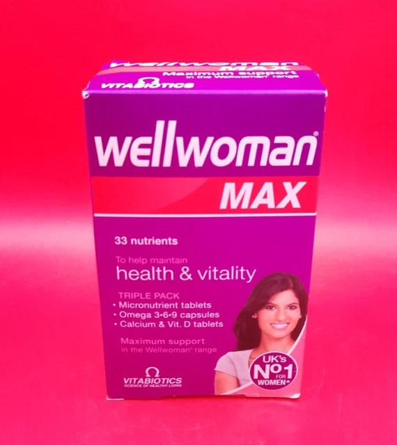 VITABIOTICS WELLWOMAN MAX 84 Tablets Capsules £21.99 - PicClick UK
