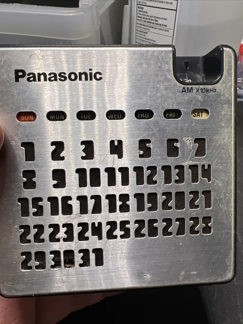PANASONIC DATE MONTH Perpetual Calendar AM Radio Model R-77 - Works £31 ...
