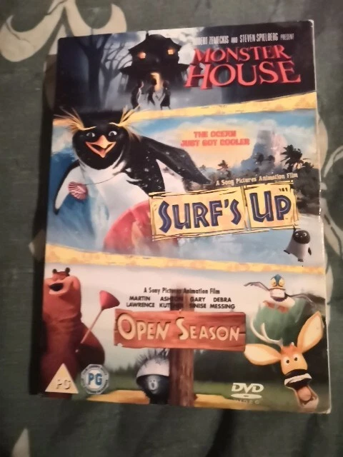 MONSTER HOUSE/SURF'S UP/OPEN Season (3 DVD Set) WITH SLIP COVER £2.75 ...