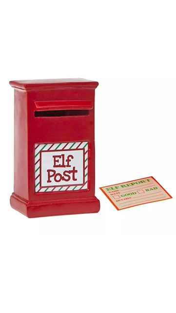 CHRISTMAS ELF POST Box with Report Card Elf Behavin' Badly Accessories ...