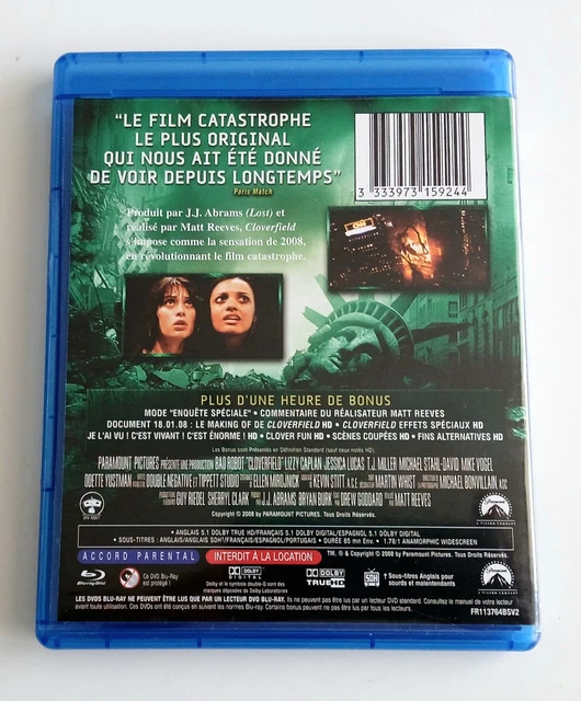 CLOVERFIELD BLU-RAY – VF/VO – Jessica Lucas – Paramount – Monstre culte ...