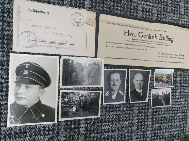 ORIGINAL GERMAN WW2 Soldiers Letter.Cigarette cards.photos/death Notice ...