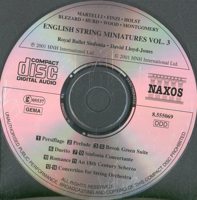 8555069 ROYAL BALLET Sinfonia, David Lloyd-Jones English String ...