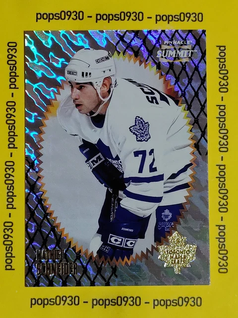 MATHIEU SCHNEIDER, TORONTO Maple Leafs, 1996, sommet, glace au sommet ...