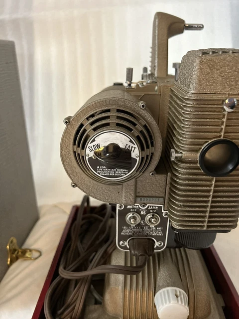 VINTAGE REVERE 85 8mm Film Projector With Case And Reel Works Great ...