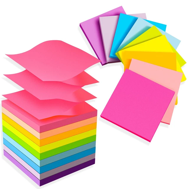 (18 PADS) POP Up Sticky Notes 3x3 Refills, Strong Adhesive Memo Pad ...
