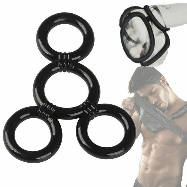 4-RINGS SILICONE BALL Harness Divider_Men Male_Penis Spreader Cock ...