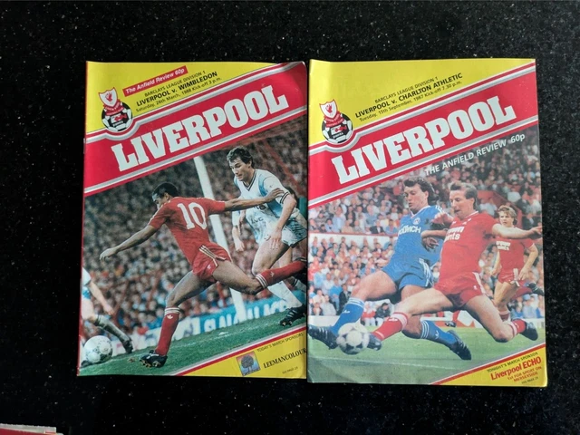 LIVERPOOL FC FOOTBALL Programmes, Anfield Review Vintage 1987/88 Bundle ...