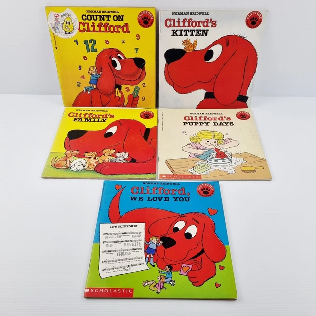 5X VINTAGE CLIFFORD The Big Red Dog Kid's Books by Norman Bridwell ...