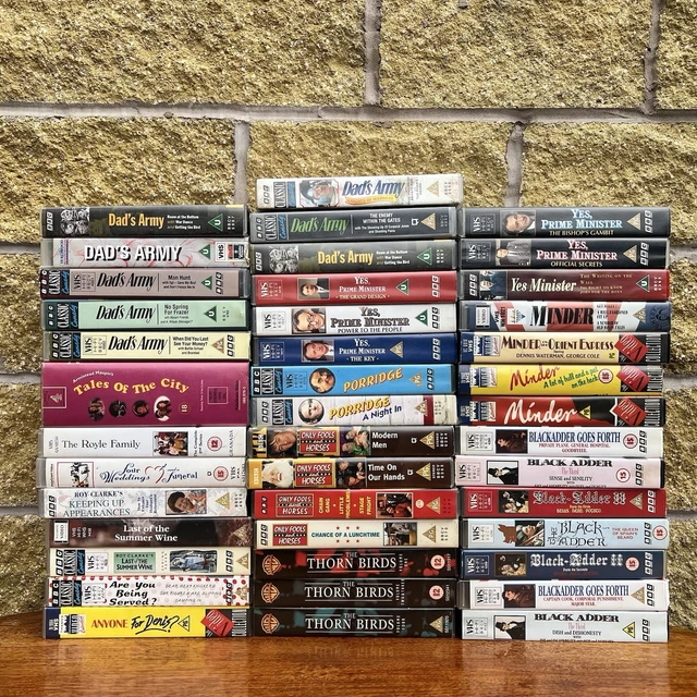 VHS VIDEO TAPE Bundle Job Lot - X42 BRITISH COMEDY 80s And 90s TV SHOWS ...