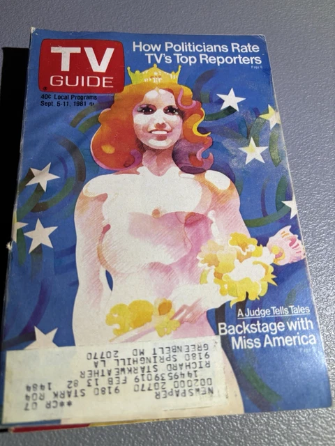 TV GUIDE 1981 September 5-11 Backstage With Miss America - DC Metro £7. ...
