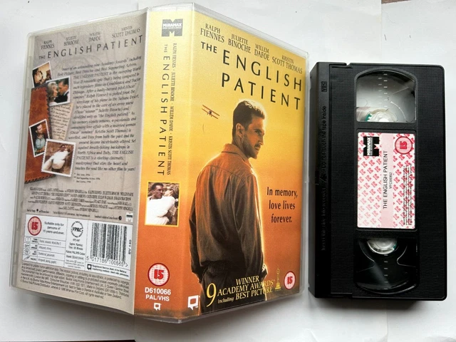 THE ENGLISH PATIENT {1996 Vhs} Ralph Fiennes, Willem Dafoe. Won 9 ...