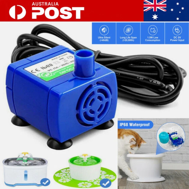 PET WATER DISPENSER Pump USB Cat Dog Drinking Fountain Motor Pump With ...
