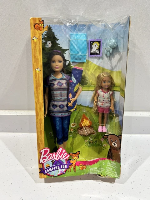 BARBIE CAMPING FUN: Skipper & Chelsea Dolls & Accessories NEW Damaged ...