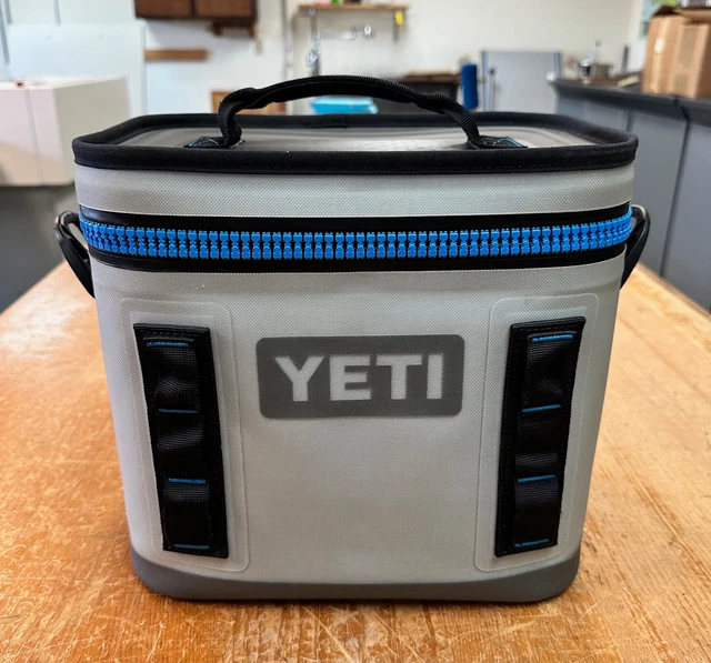 YETI HOPPER FLIP 8 Soft Cooler w/Sidekick - Fog Gray & Tahoe Blue ...