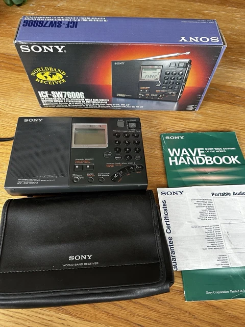 SONY ICF-SW7600G WELTEMPFÄNGER Original Box & Case Vintage Retro EUR 99 ...