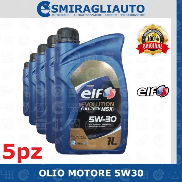 OLIO MOTORE ELF Evolution Fulltech Msx 5W30 5 Litri Benzina E Diesel ...