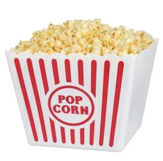 Large Retro Popcorn Bucket Bowls Tubs Movie Theater Tub Reusable