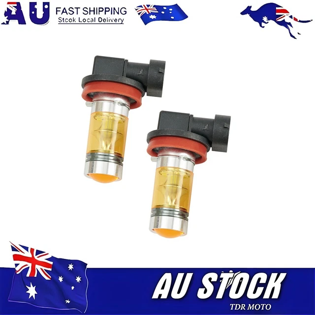 2PCS SET 4300K Car H11 H8 Fog Light Yellow 2323 LED 100W Driving Lamp DRL Bulbs $23.74 - PicClick AU