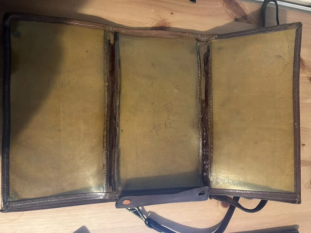 ORIGINAL BRITISH ARMY Officers brown leather map case - WW1 ww2 £20.00 ...
