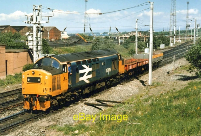 PHOTO RAILWAY 6X4 Class 37 37175 Freight Train Mossend c1989 £2.00 ...