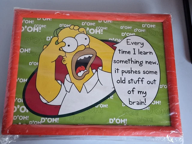 THE SIMPSONS HOMER Simpson D'oh! TV Dinner Cushioned/Padded Lap Tray ...