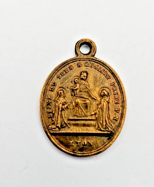 ANCIENNE MEDAILLE REINE Du Tres Saint Rosaire Lyon Garde Honneur De ...