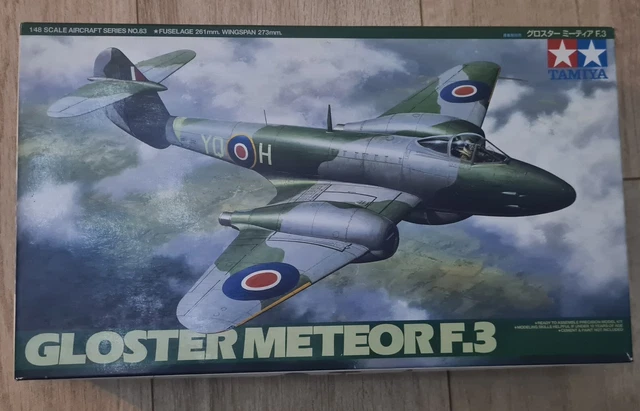 TAMIYA 1:48 GLOSTER METEOR F.3 Jet Fighter Model Kit #61083 *SEALED IN ...