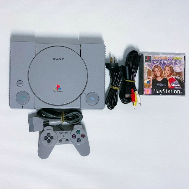 SONY PLAYSTATION PS1 Console Genuine + Cables + Controller + Game ...