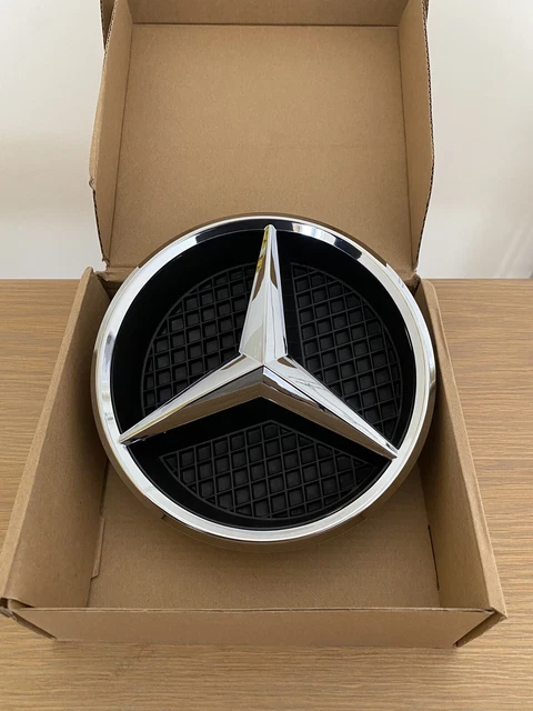 FRONT GRILLE CHROME STAR BADGE &BASE for MERCEDES A,C,B,GLA,GLK,CLA,CLS ...