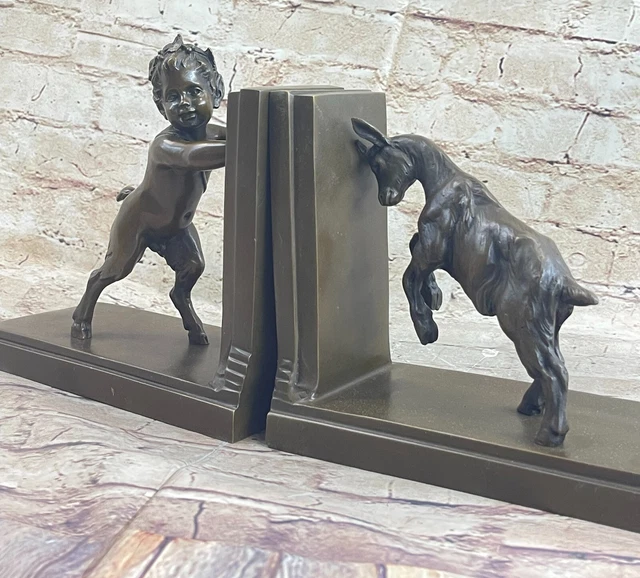 YOUNG SATYR AND Goat. Joseph Carrier Bronze Reproduction Home Office ...