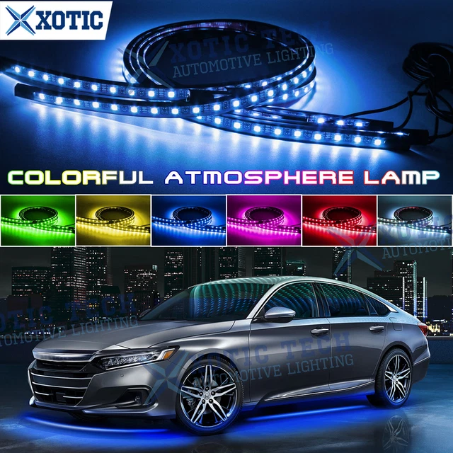 JDM RGB LED Underbody Car Neon Light Chassis Atmosphere Lamp Light APP ...