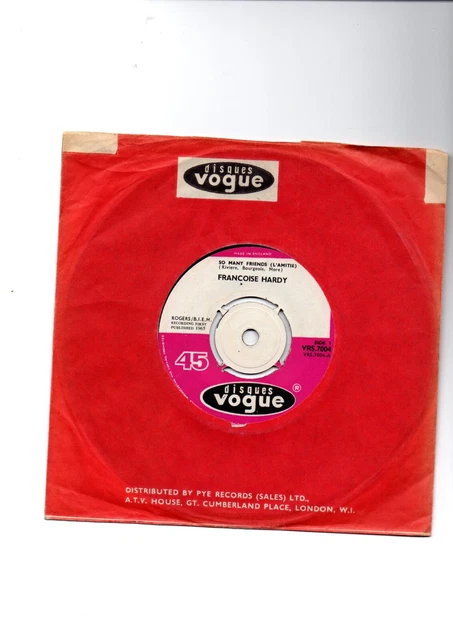 FRANÇOISE HARDY SO MANY FRIENDS (L'AMITIE). EX. 1965 - EUR 27,00 ...
