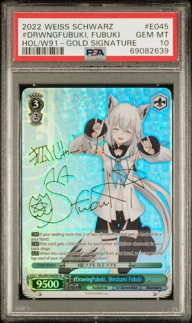 2022 WEISS SCHWARZ Hololive Shirakami Fubuki Sp Hol/W91-E045Sp Gem Mint Psa 10 EUR 92,97 ...
