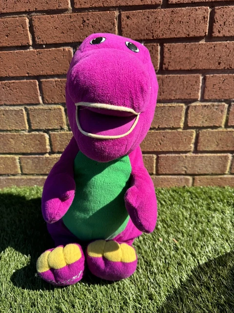2001 VINTAGE BARNEY 24" Jumbo Talking Plush Soft Toy Mattel Fisher ...