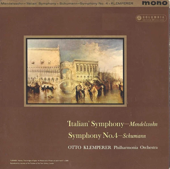 FELIX MENDELSSOHN-BA - 'Italian' Symphony / Symphony No.4 - Used Vin ...