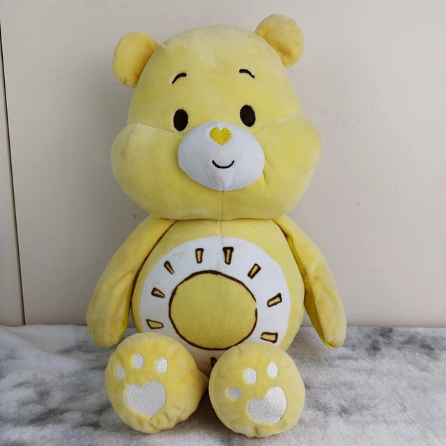 FUNSHINE SUNSHINE YELLOW Baby Care Bear Plush Rattle Sensory Textured ...
