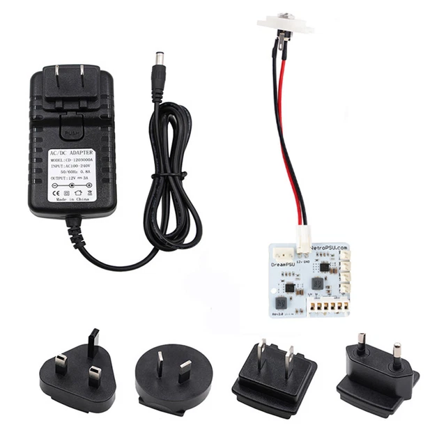 DREAMPSU REV2.0 12V Power Supply + Plug Adapter for SEGA DreamCast Game ...