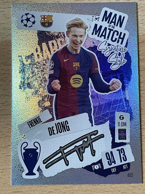 MATCH ATTAX 2024 2025 24 25 Frenkie De Jong Barcelona Man Of The Match ...