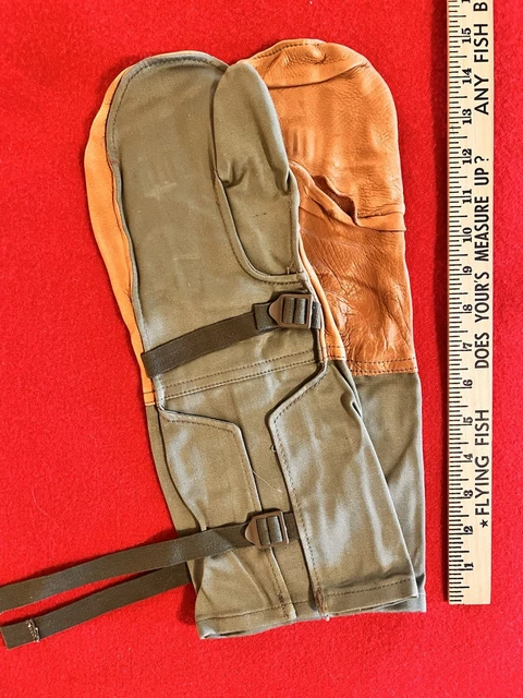 WWII MTN/SKI DEERSKIN-PALM "MITTENS TYPE 1" Trigger-finger. Mint NOS ...