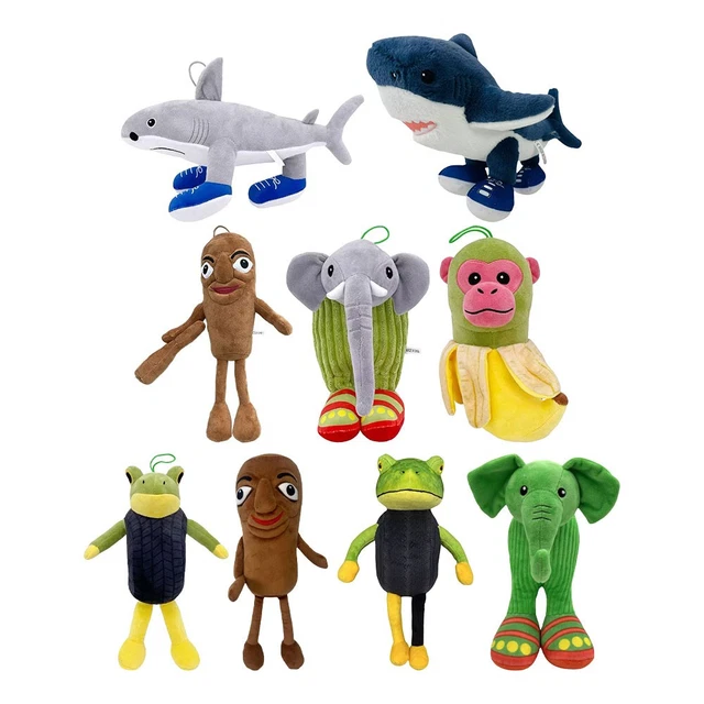 TUNG TUNG SAHUR Italian Brainrot Frog Elephant Plush&Tralalero Tralala ...