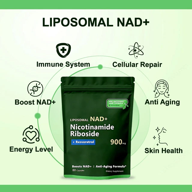 PREMIUM NAD+ BOOSTER Capsules Liposomal Resveratrol for Cellular Health ...
