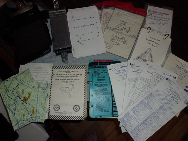 VINTAGE PILOTS NAVIGATIONAL Bundle! NavAir T-2B/T-2C 1982, Maps, Boards ...