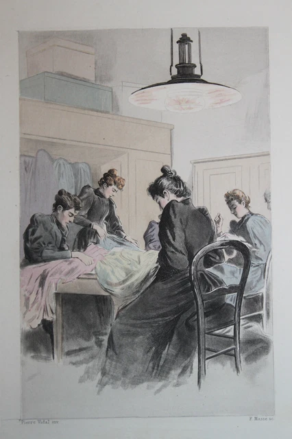 EAU-FORTE AQUARELLE POCHOIR La Femme à Paris Pierre Vidal Fred. Massé ...