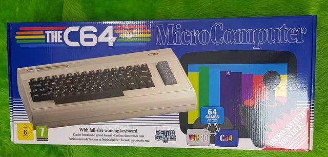 THE C64 MAXI RETRO MICRO Computer CONSOLE Commodore 64 + Joystick *NEW ...