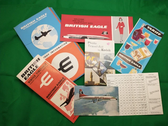 BRITISH EAGLE AIRLINES Flight Information Pack from 1965 and other ...