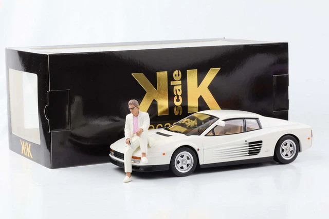 1:18 FERRARI TESTAROSSA Monospecchio US-Version 1984 mit Figur Sonny ...
